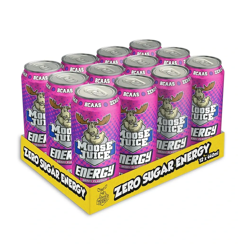 Muscle Moose Energy Drink Zero – 440 ml | BCAA Energy Boost