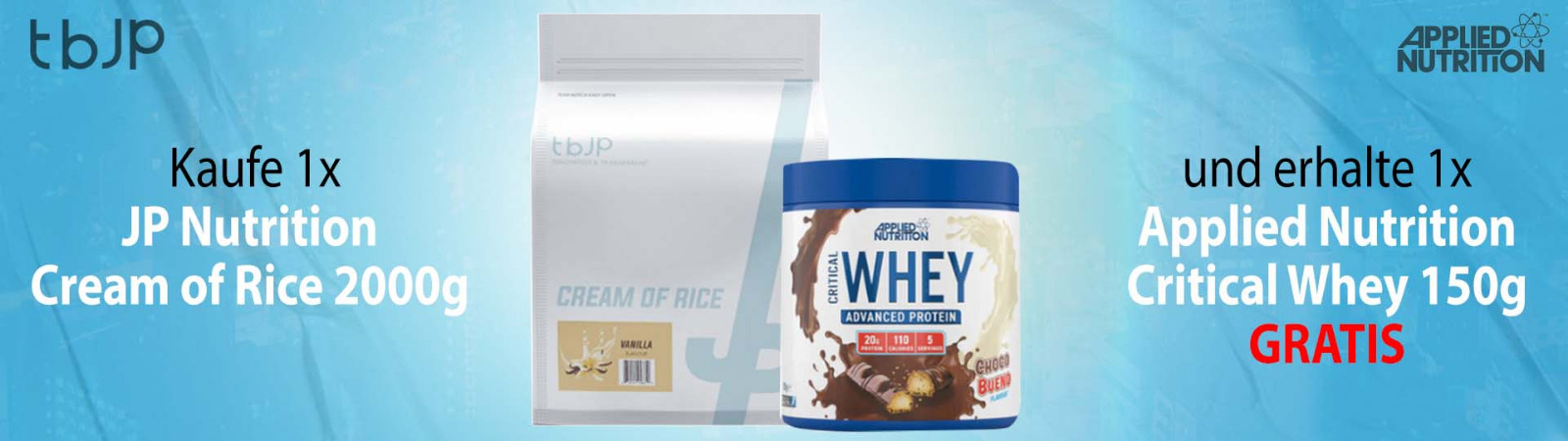 TBJP Cream of Rice + Critical Whey 150g
